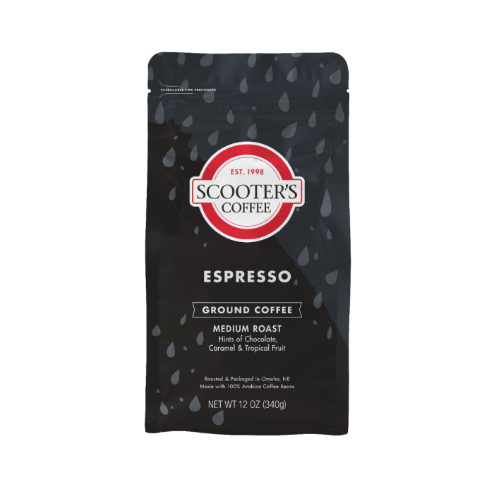 Espresso Ground - Medium Roast 100% Arabica - Shop | Scooter's Coffee